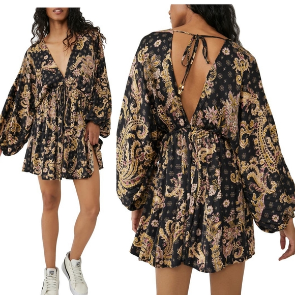 Free People | Dresses | Nwt Free People Printed Arzel Mini Dress | Poshmark